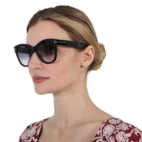 Tom Ford Wallace Smoke Gradient Cat Eye Ladies Sunglasses Ft0870 01b 54
