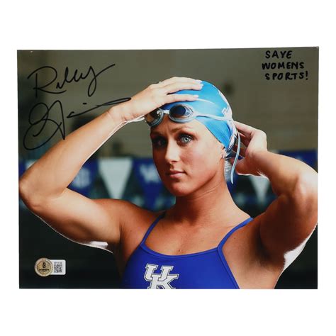 Riley Gaines Twice Signed University Of Kentucky 8x10 Photo With
