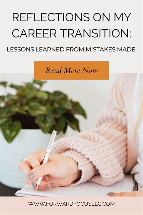 Reflections On My Career Transition Lessons Learned From Mistakes Made