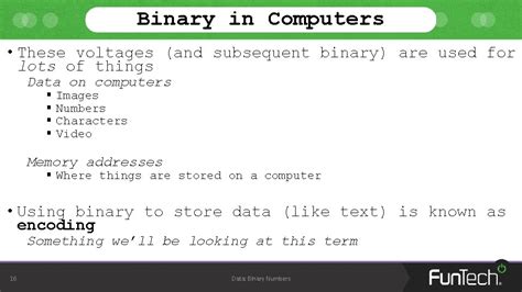 Topic 3 Data Binary Numbers Computer Science Number