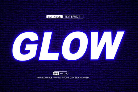 Glow 3d Editable Text Effect Vector Graphic By Truevector · Creative Fabrica