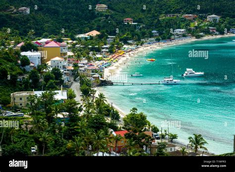 Beach On Tortola Is The Largest Of The British Virgin Islands In The