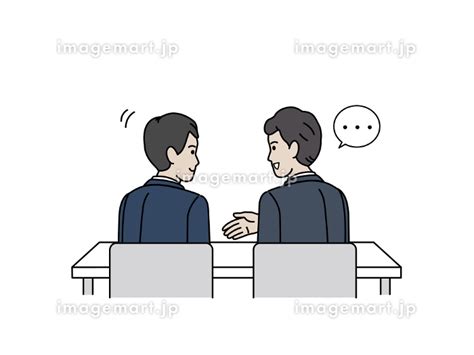 アドバイスするスーツ姿の男性 話し合い 助言 会話 同僚 仲間 イラスト素材 175198116 イメージマート