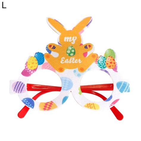 Easter Glasses Cute Dress Up Felt Cartoon Bunny Pattern Eyeglass Party