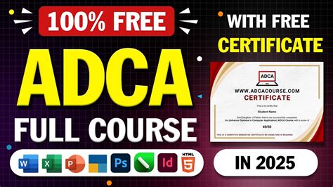 Adca Computer Course With Certificate In Hindi 2025 Youtube