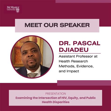 🌟 Meet Our Speaker Dr Pascal Djiadeu 🌟 With Expertise In Epidemiology Hiv Implementation