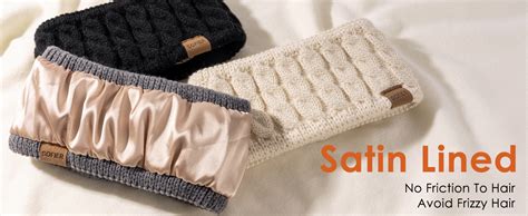 Sofier Satin Lined Headbands For Women Winter Ear Muffs