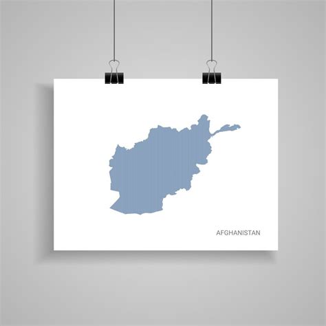 Afghanistan Map Poster Blue Vector Map стоковая векторная графика без