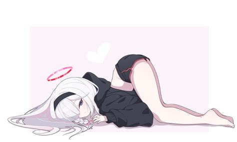 Cinamon Cinamori Plana Blue Archive Blue Archive Highres 1girl Ass Bare Legs Barefoot