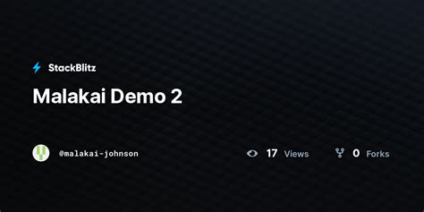 Malakai Demo 2 Stackblitz