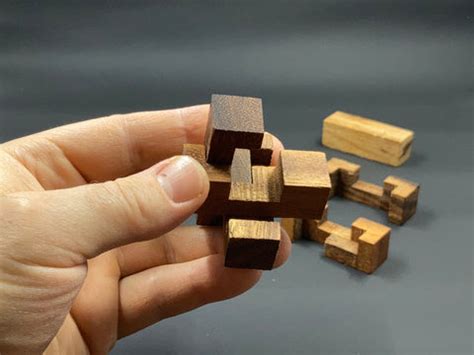 Six Piece Burr Solution Kloob Wooden Puzzles