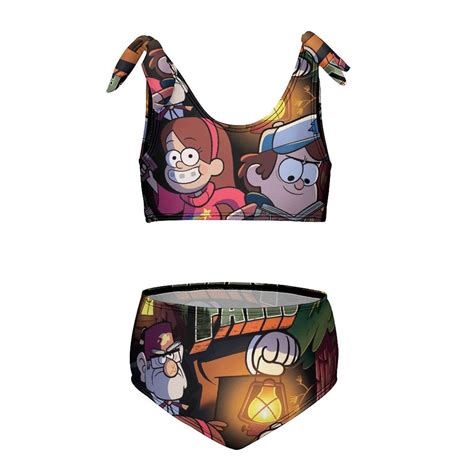 Gravity Falls Girls Swimsuits Set 2pcs Summer Holiday Bathing Suit