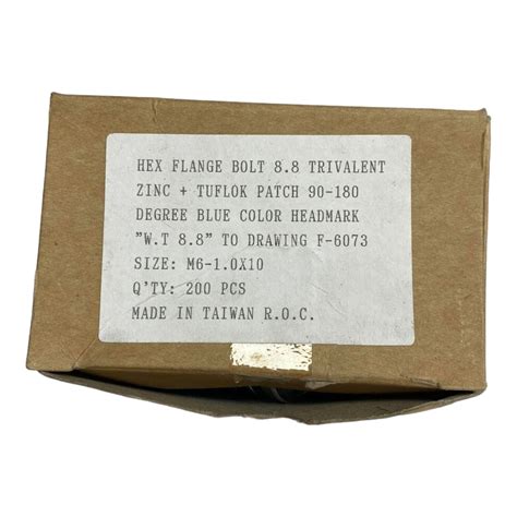 Hex Flange Bolt 88 Trivalent Zinc Tuflok Patch 90 180 Holden