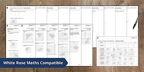 👉 Line Symmetry And Reflection Review Sheets