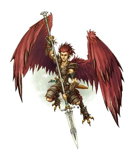 Female Barbarian Harpy Pathfinder Pfrpg Dnd Dandd 35 5e 5th Ed D20