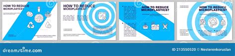 Microplastics Brochure Template Cartoon Vector