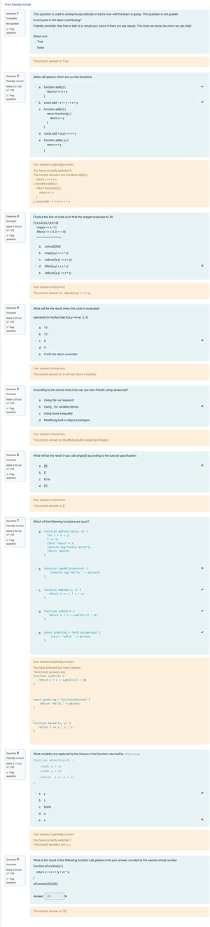 week10quiz with ans week 10 quiz with answer question 1 incorrect