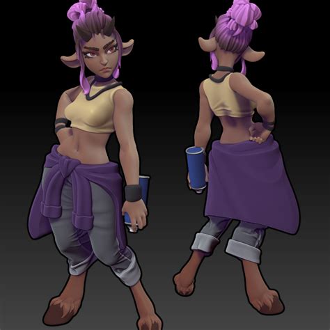 3d Printable Kala The Satyr Informant Female Satyr Faun Fae Fey