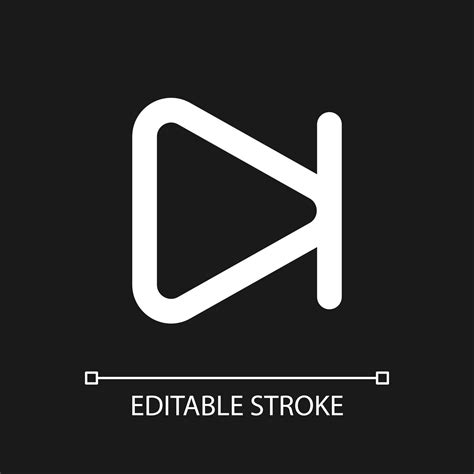 Skip Next Button Pixel Perfect White Linear Ui Icon For Dark Theme Music Player Bar Play Video