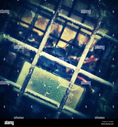 Grid On Window Stock Photo Alamy