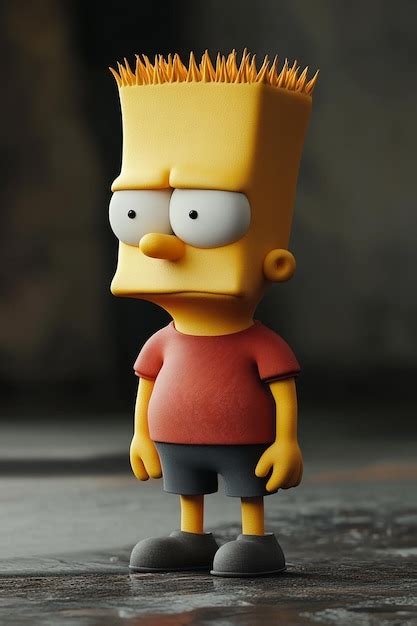3d Cartoon Bart Simpson Full Body Character Premium Ai Generated Image