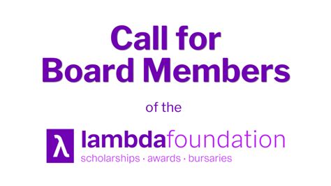Call For Board Members Of Lambda Scholarship Foundation Canada Lambda