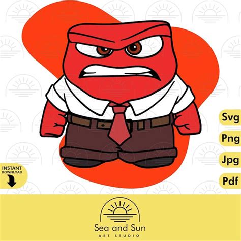 Anger Inside Out Svg Clip Art Files Inside Out Head Disney Inspire