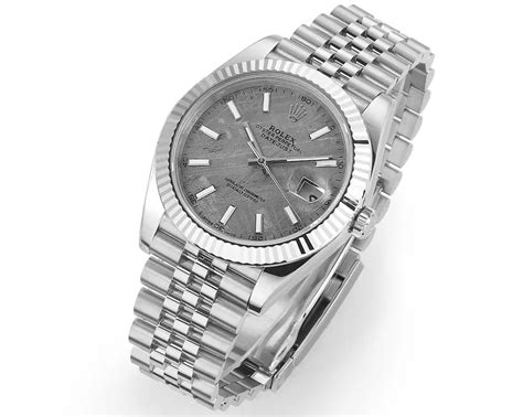 Replica Rolex Datejust 41mm Meteorite Dial Stainless Steel Watch