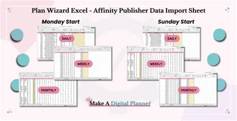 6 Easy Steps Affinity Publisher Data Merge Dated Planners