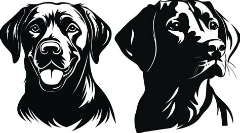 Labrador Silhouette Vector Art Icons And Graphics For Free Download