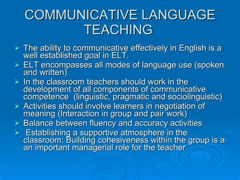 Communicative Language Teaching Ppt