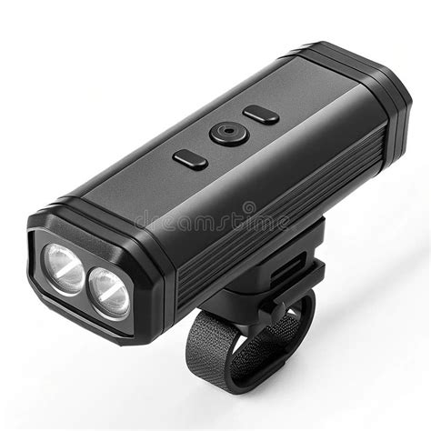 Usb Rechargeable Bicycle Light On White Background Stock Illustration Illustration Of Portable