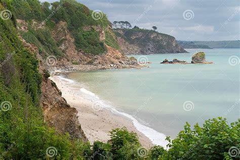 Duporth Beach Cornwall Near St Austell Stock Image Image Of Summer