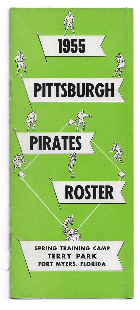 Lot Detail 1955 Pittsburgh Pirates Spring Training Roster Wroberto