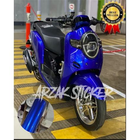 Jual Stiker Biru Tua Metalik Candy Glossy Doff Skotlet Motor Warna Metalik Candy Sticker