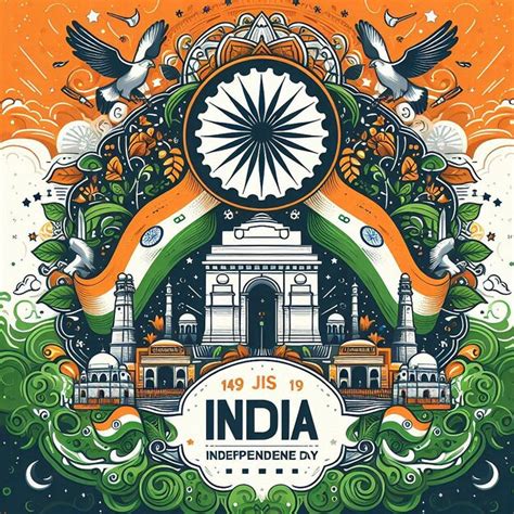 India Happy Independence Day Poster Designindia Happy Independence Day