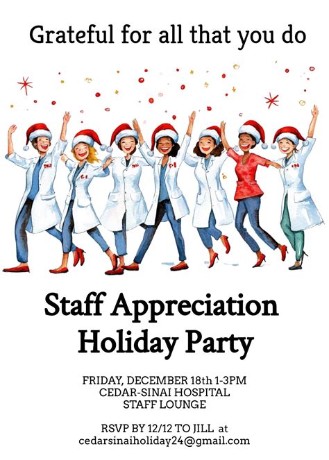 Medical Staff Appreciation Holiday Party Invitation Modern Doctors