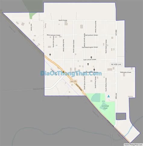 Map Of Ewing Village Nebraska Thong Thai Real