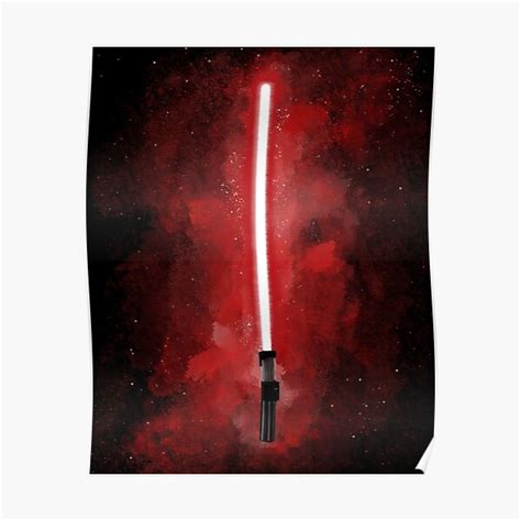 Red Lightsaber Poster For Sale By Jenni T Art Redbubble