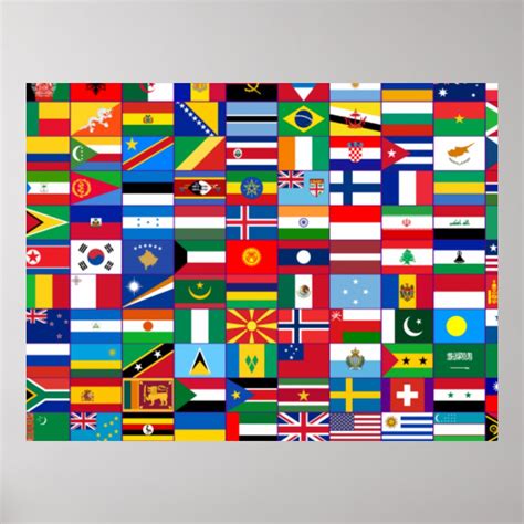 Flags Of The World Poster Zazzle