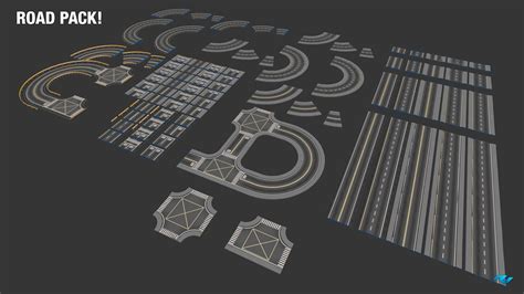 Road Pack Road Free 3d Models Download Free3d