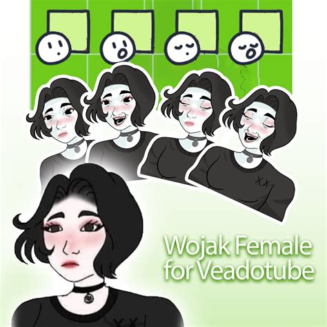 Wojak Girl Female Pngtuber Doomer Vtuber Hand Keyboard Mouse