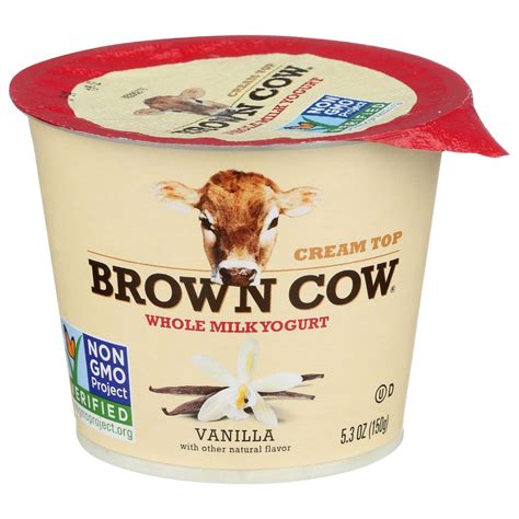 Brown Cow Vanilla Whole Milk Cream Top Yogurt 53 Fluid Ounce 12