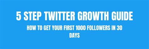 5 Step Twitter Growth Guide