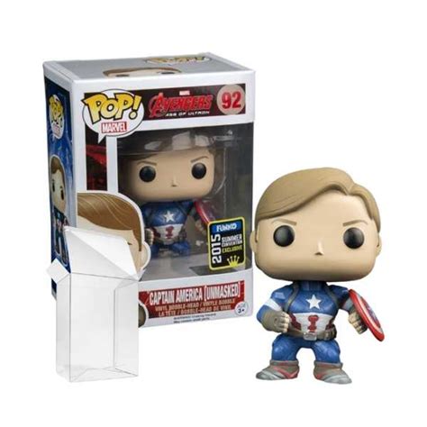 Funko Pop Marvel Avengers Captain America Unmasked 82 Convention
