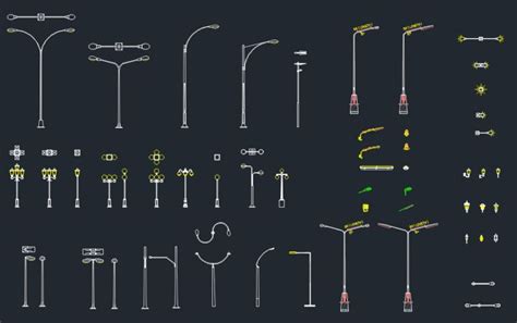 Traffic Light Pole Cad 2d Block Download Free Autocad Blocks File