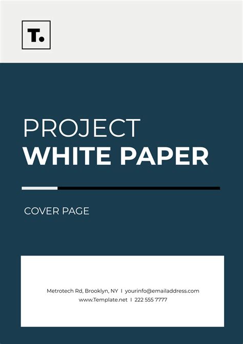 Free Project White Paper Cover Page Template To Edit Online