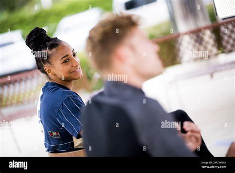 Der Französische Kevin Mayer Und Der Belgische Nafissatou Nafi Thiam