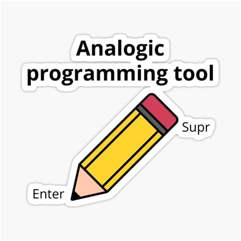 The Analog Programming Tool Its Marvelous Sticker For Sale By