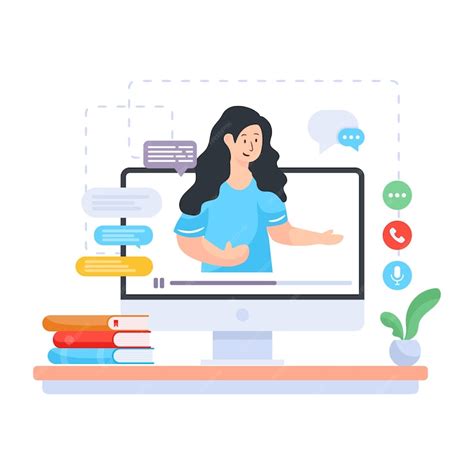 Premium Vector Digital Assistant Illustration Flat Editable Vector